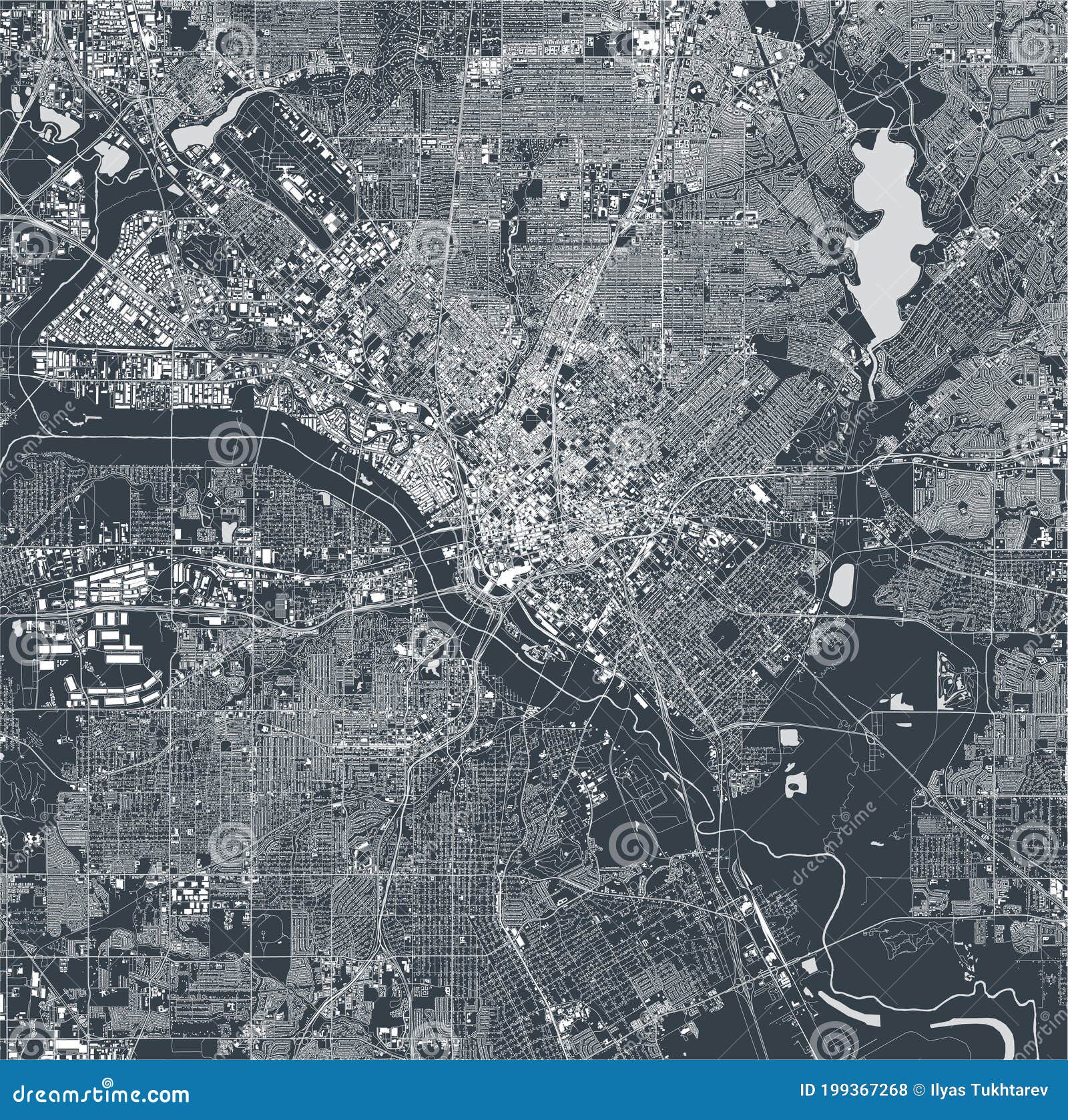 Dallas On Texas State Map. Detailed TX State Map With Location Pin On ...