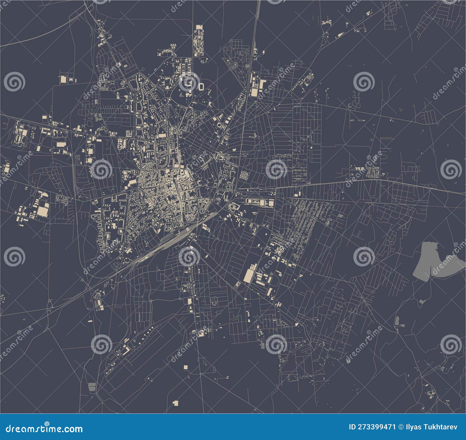 Debrecen City Hungary, Hajdu-Bihar County Map Vector Illustration ...