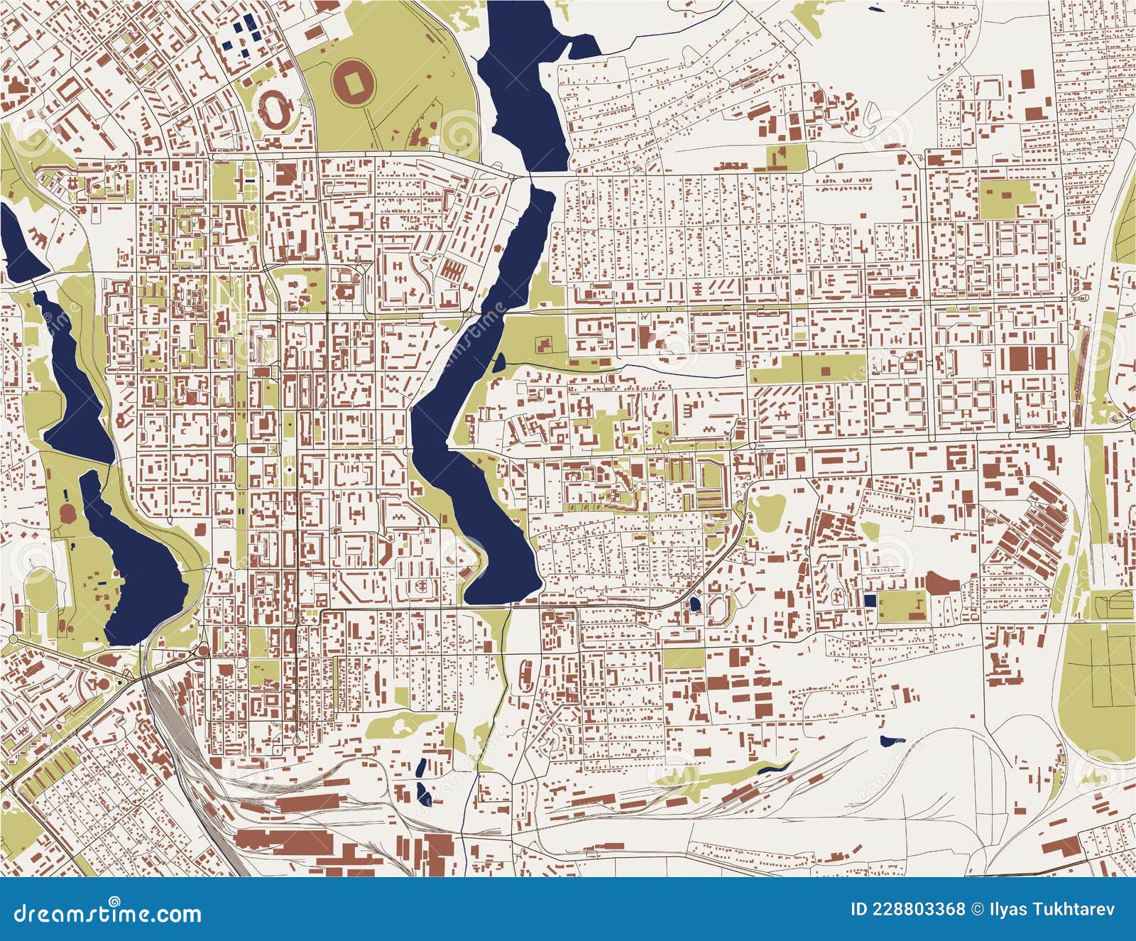 Map of the City of Donetsk, Ukraine Stock Illustration - Illustration ...