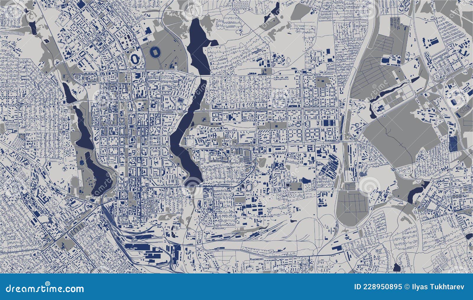Map of the City of Donetsk, Ukraine Stock Vector - Illustration of ...