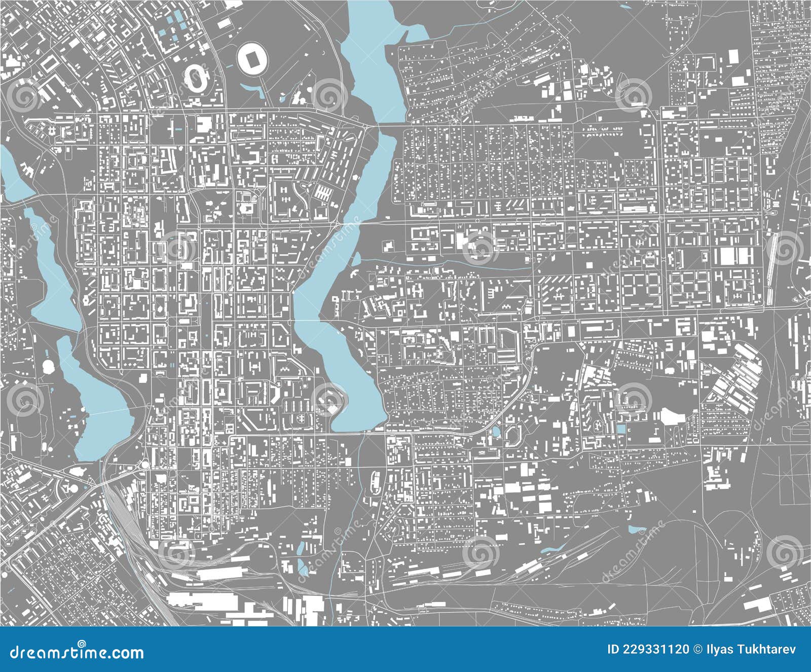 Map of the City of Donetsk, Ukraine Stock Illustration - Illustration ...