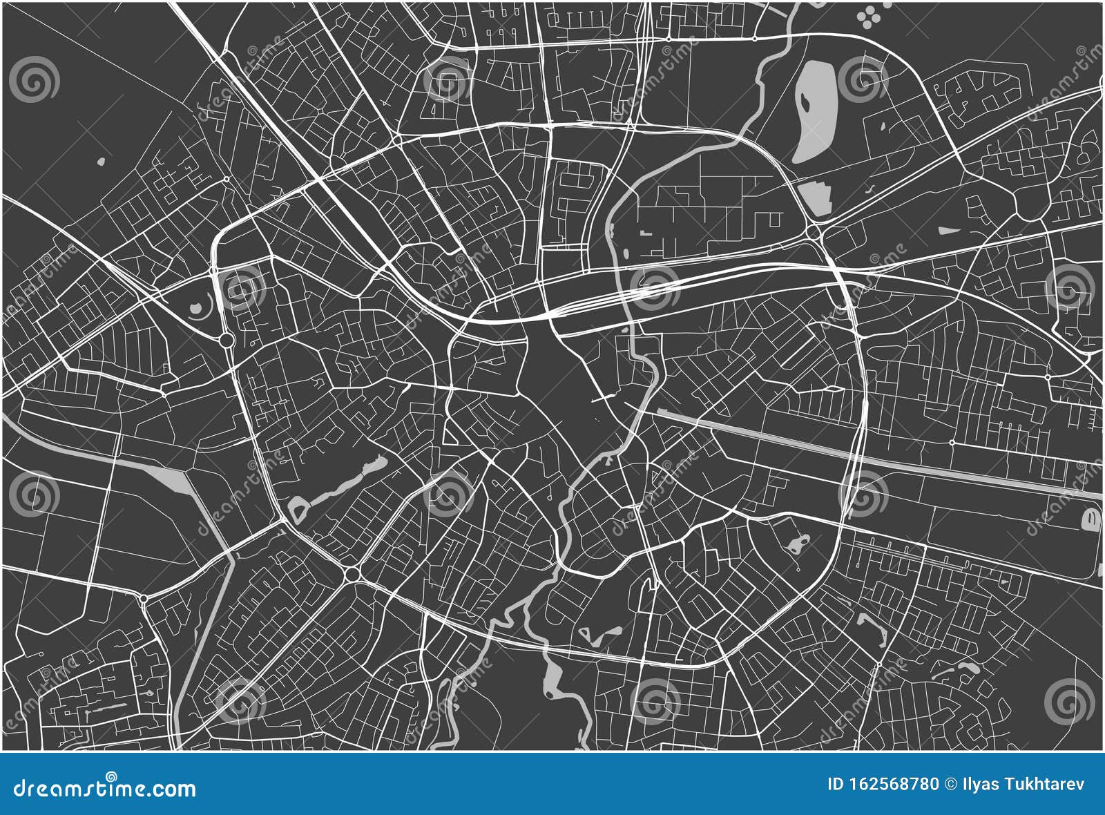 Map of the City of Eindhoven, Netherlands Stock Illustration ...
