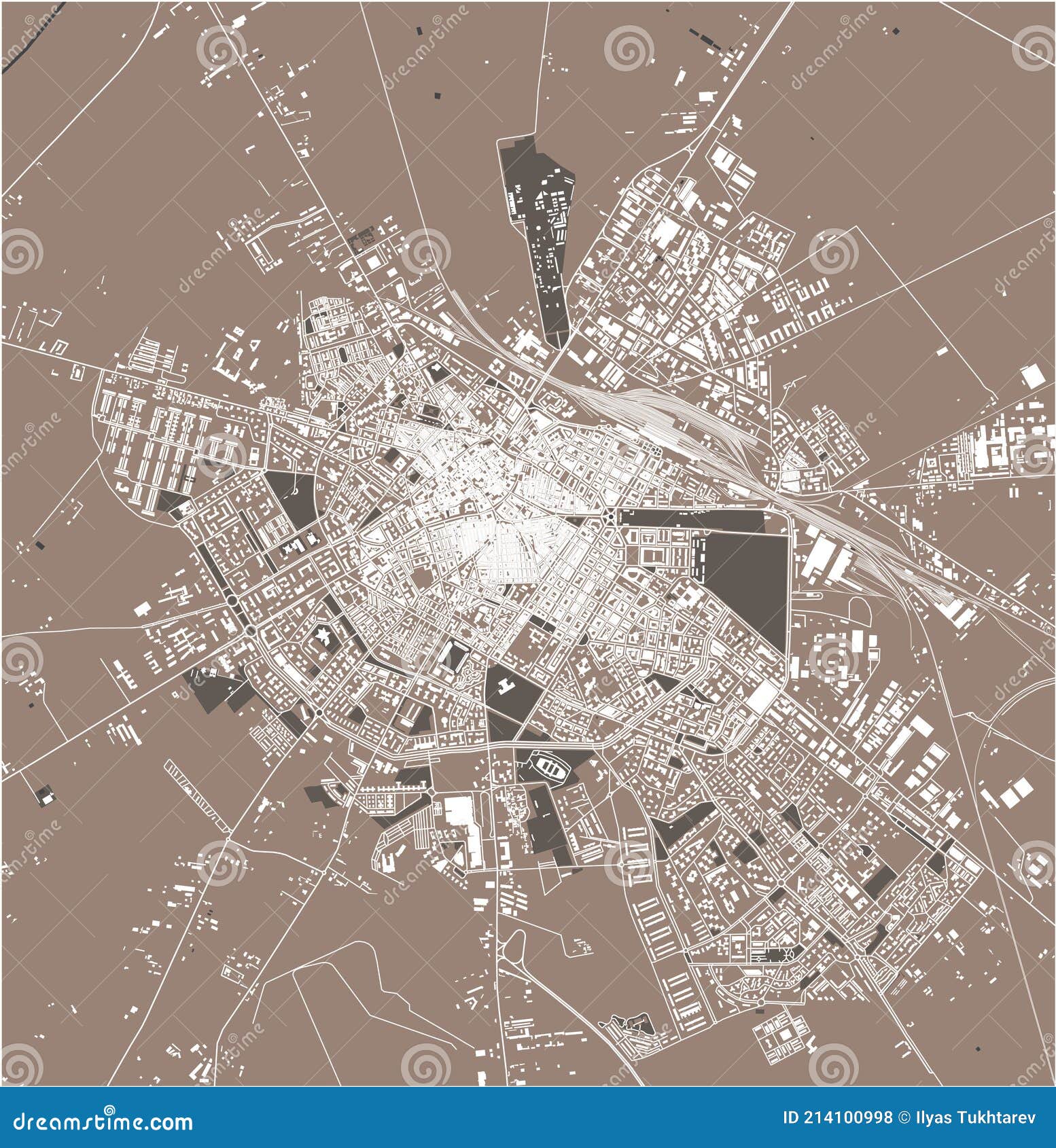 Map of the City of Foggia, Italy Stock Vector - Illustration of scale ...