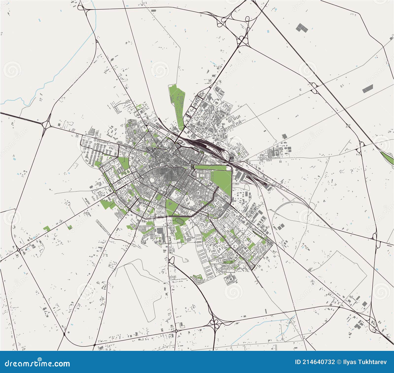 Foggia Italy City Map In Black And White Color In Retro Style. Outline ...