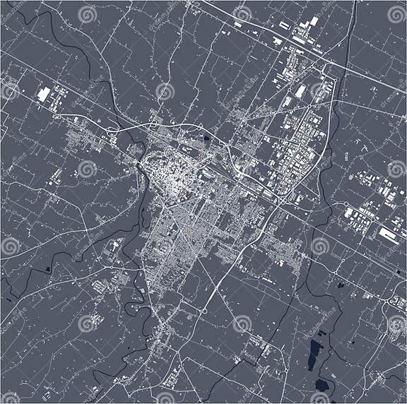 Map of the City of Forli, Italy Stock Vector - Illustration of ...
