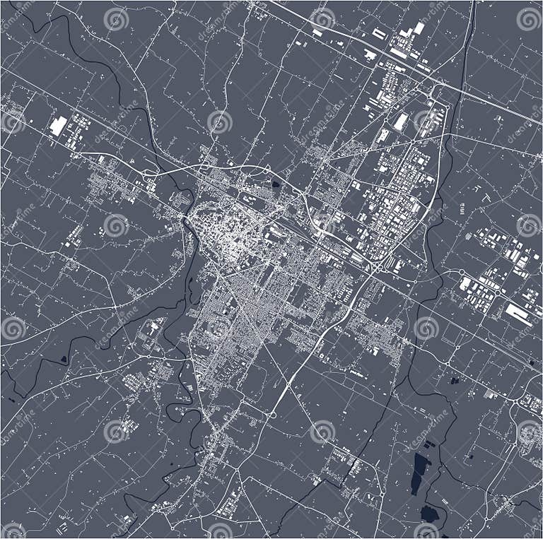 Map of the City of Forli, Italy Stock Vector - Illustration of ...