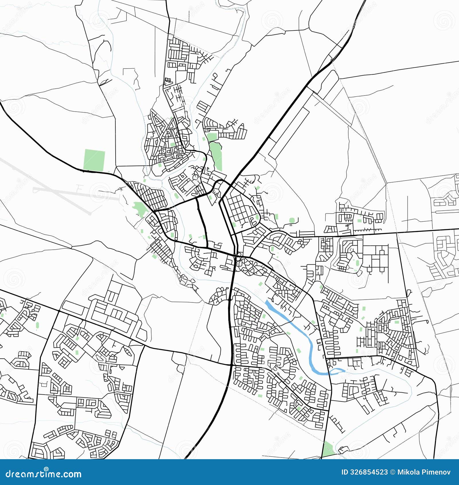 A Map of the City of Francistown. Stock Illustration - Illustration of ...