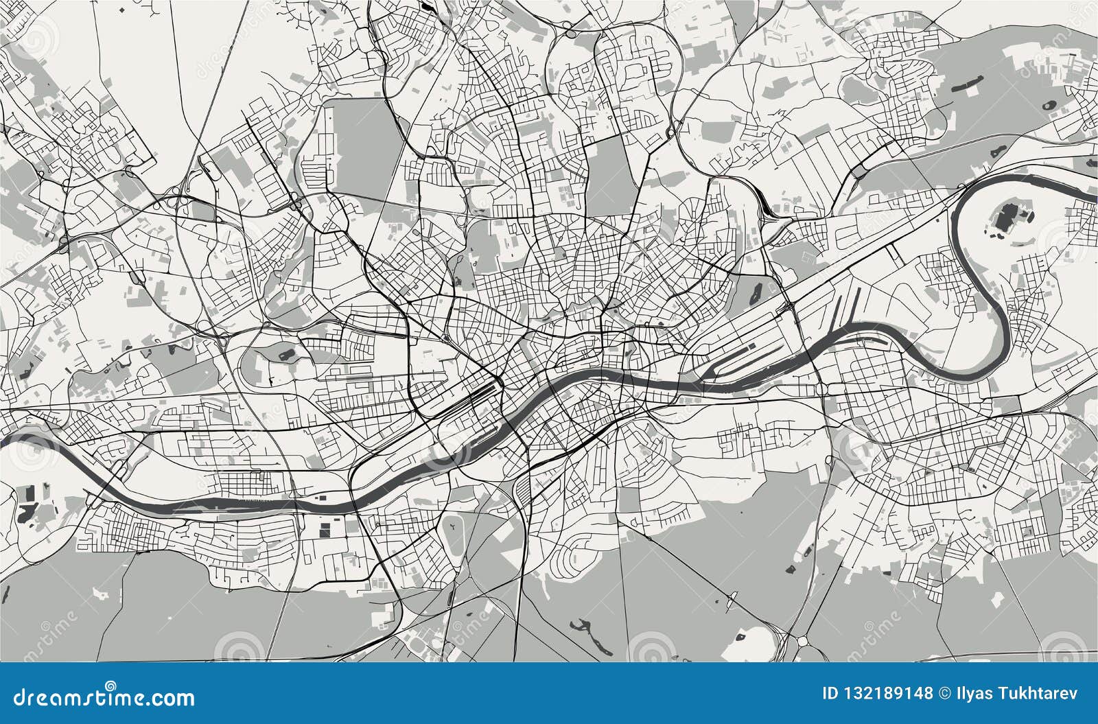 Map City Of Steinbach. Vector Map Of German Country Design Template ...