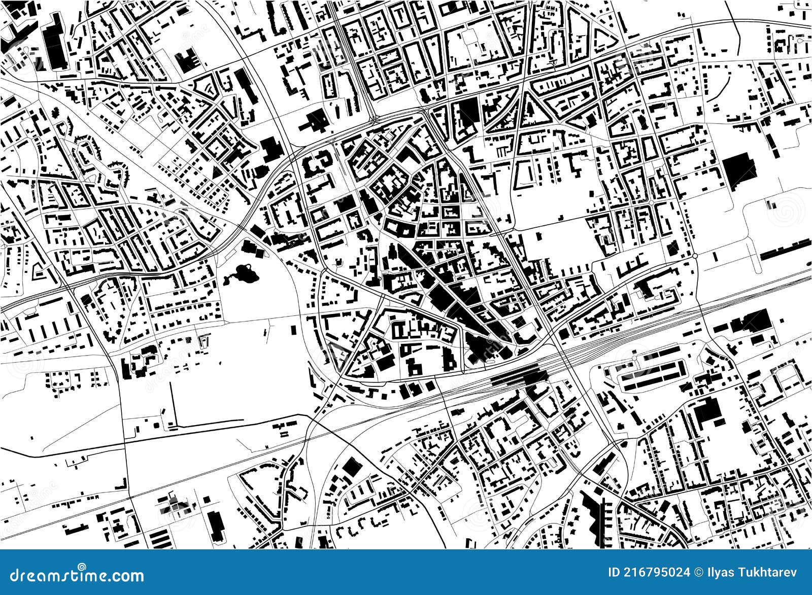 Map of the City of Gelsenkirchen, Germany Stock Vector - Illustration ...