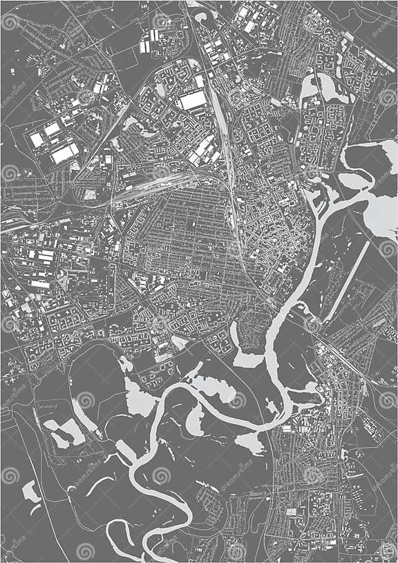 Map of the City of Gomel, Belarus Stock Vector - Illustration of ...