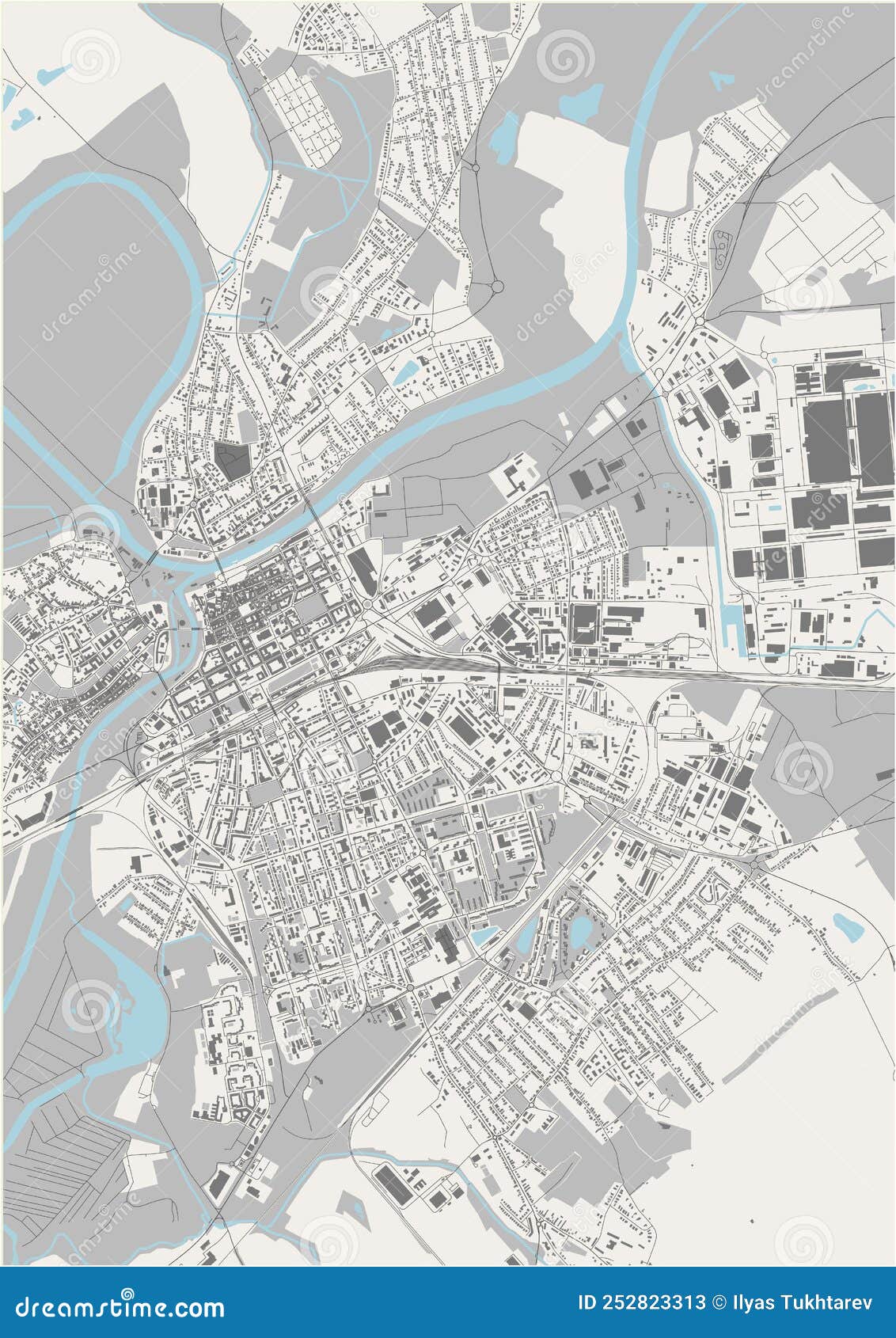 Gyor City Hungary, Gyor-Moson-Sopron County Map Vector Illustration ...