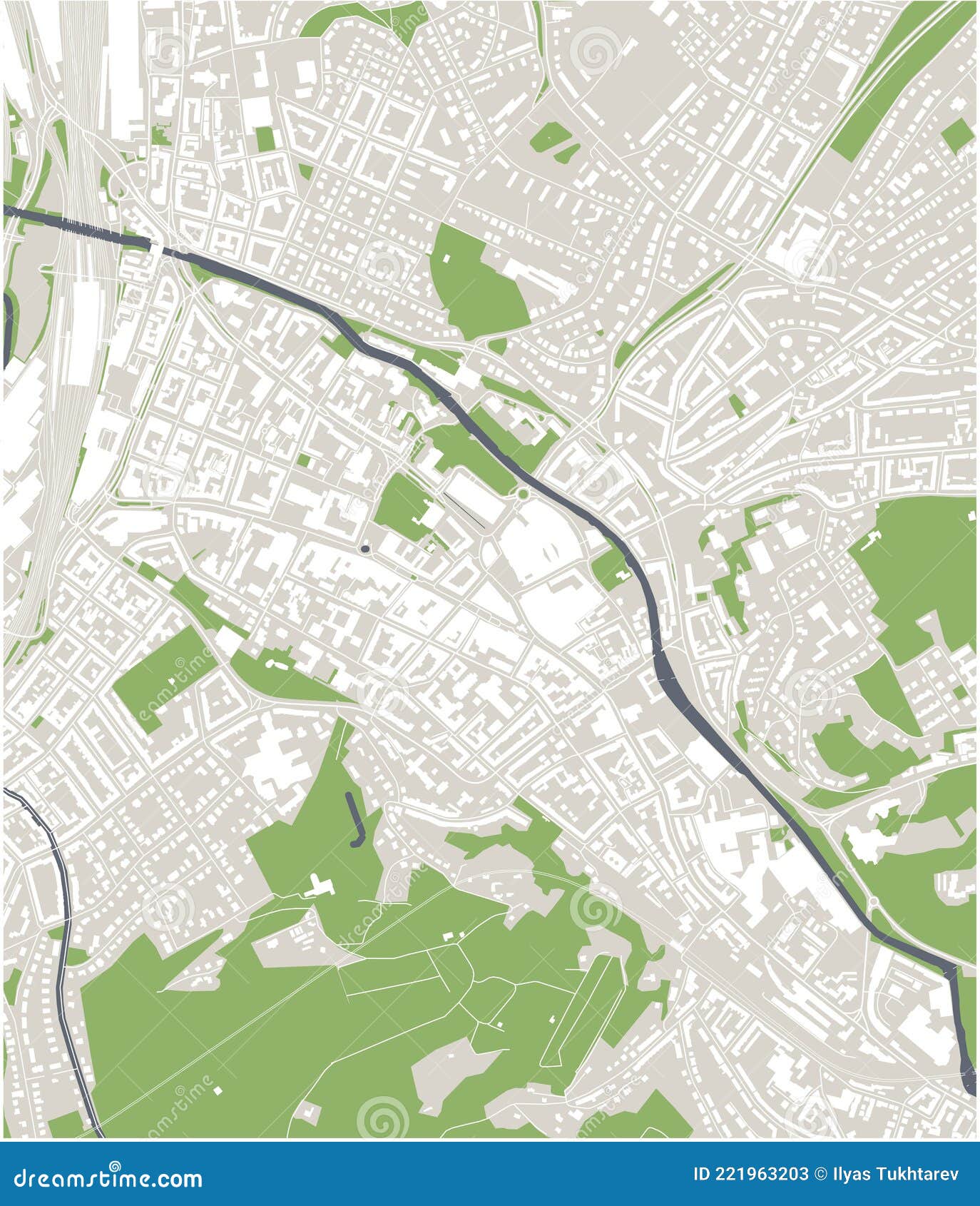 Map of the City of Hagen, Germany Stock Vector - Illustration of ...