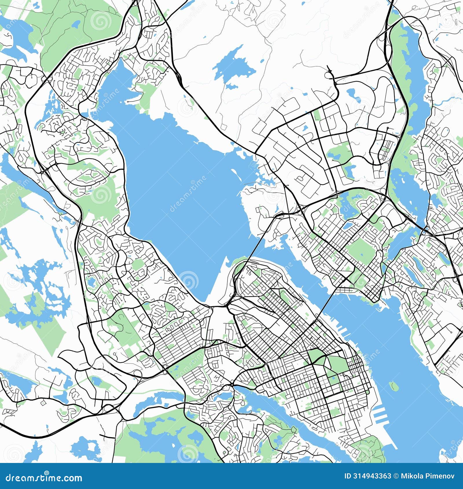 Map of the City of Halifax. Stock Illustration - Illustration of sketch ...