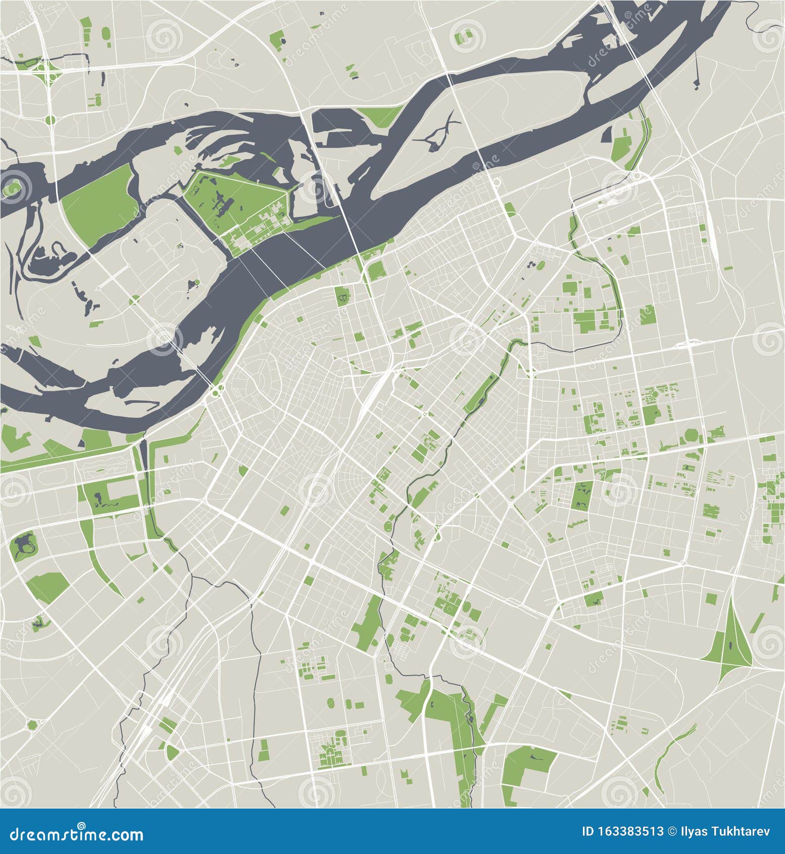 Map of the City of Harbin, China Stock Illustration - Illustration of ...