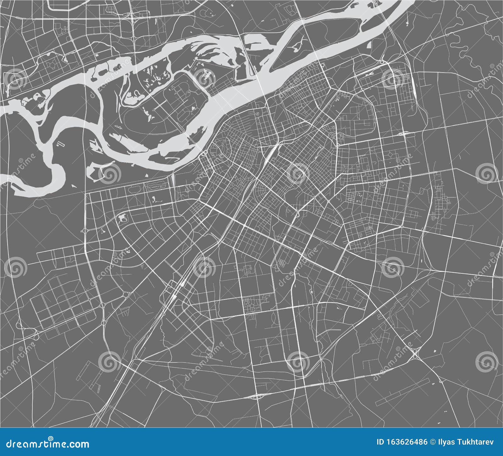 Map of the City of Harbin, China Stock Vector - Illustration of planing ...