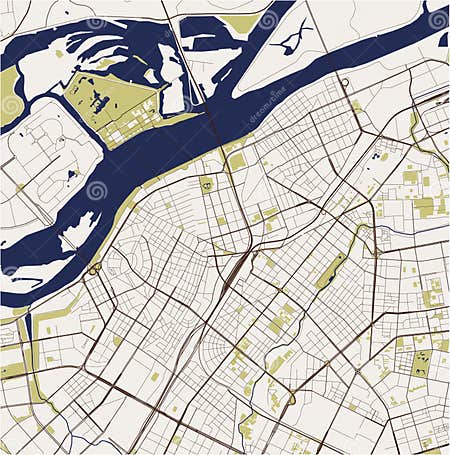 Map of the City of Harbin, China Stock Illustration - Illustration of ...