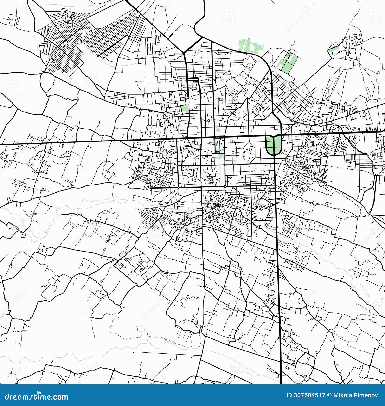 Map of the city of Herat. stock illustration. Illustration of branch ...