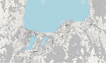 Map of the City of Jonkoping, Sweden Stock Vector - Illustration of ...