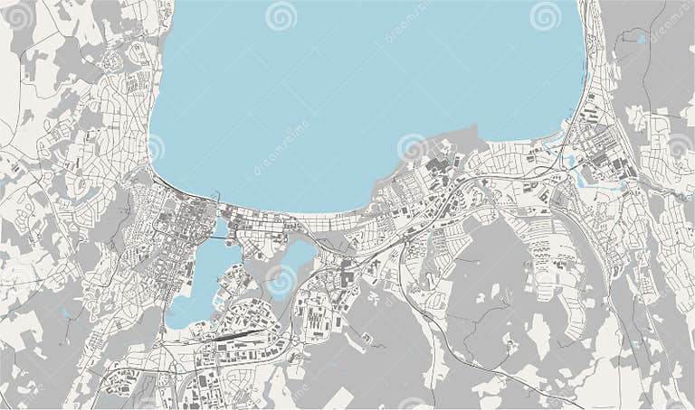 Map of the City of Jonkoping, Sweden Stock Vector - Illustration of ...