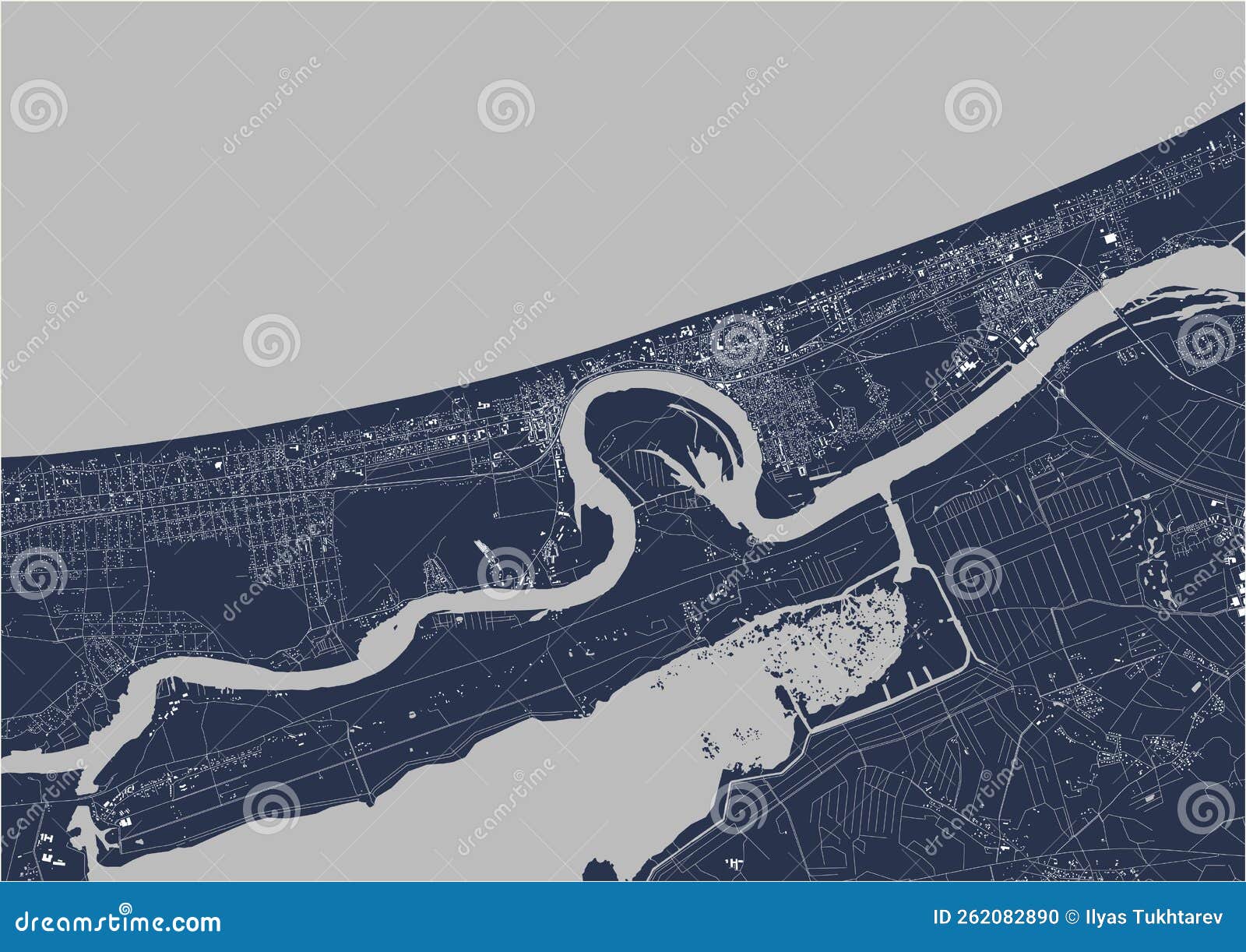 Map of the City of Jurmala, Latvia Stock Vector - Illustration of ...