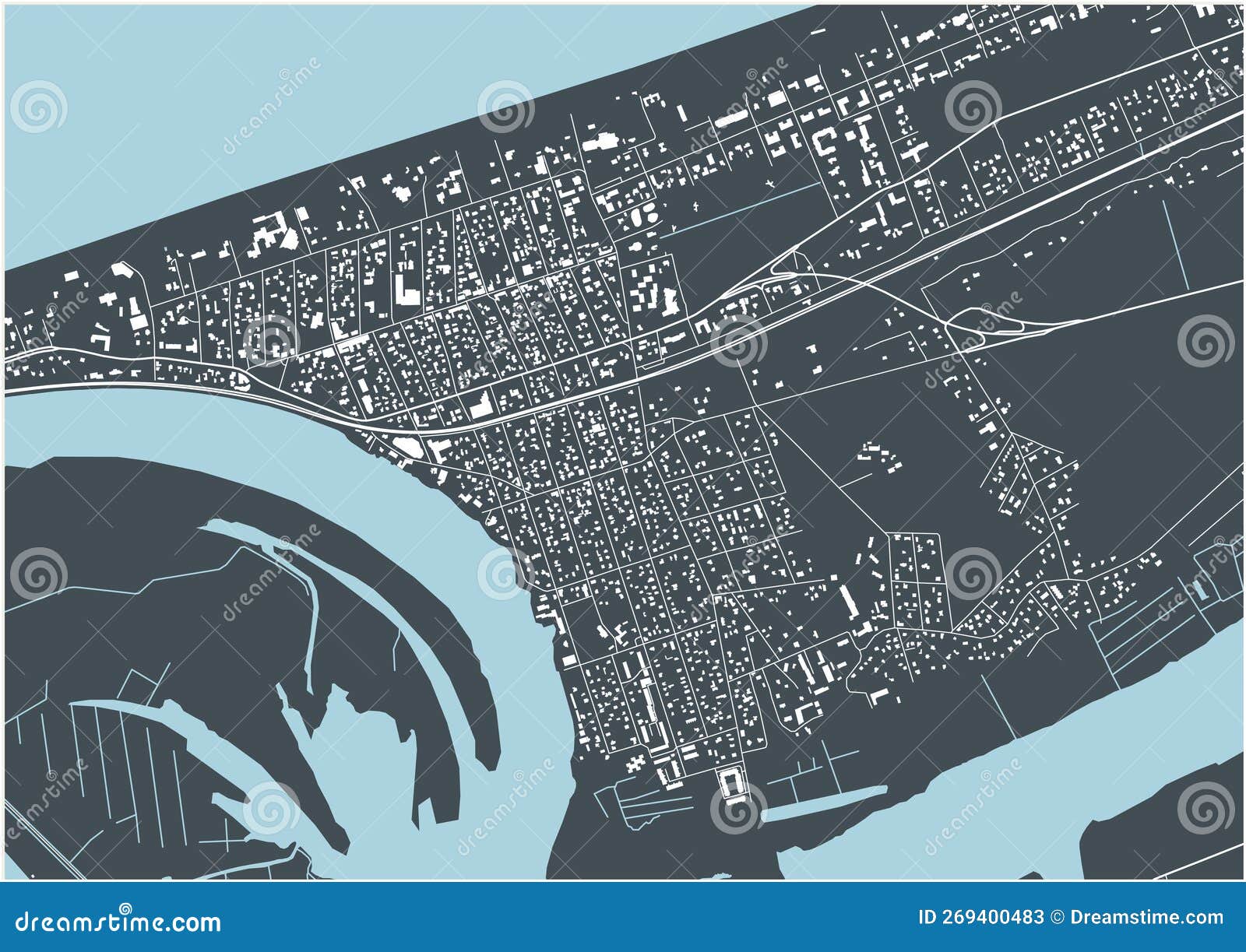Map of the City of Jurmala, Latvia Stock Illustration - Illustration of ...