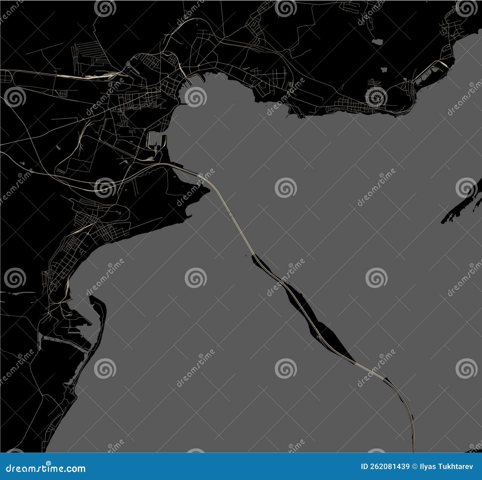 Kerch Strait In Eastern Europe, Connecting Black Sea And Sea Of Azov ...