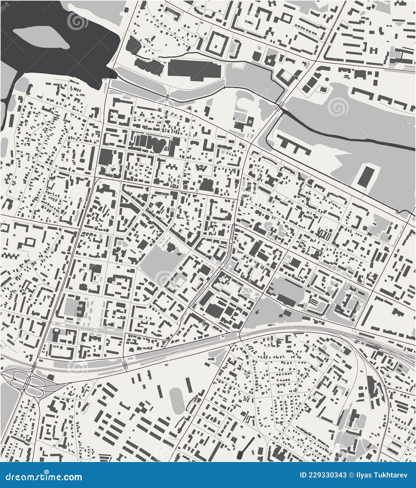 Map of the City of Khmelnytskyi, Ukraine Stock Vector - Illustration of ...