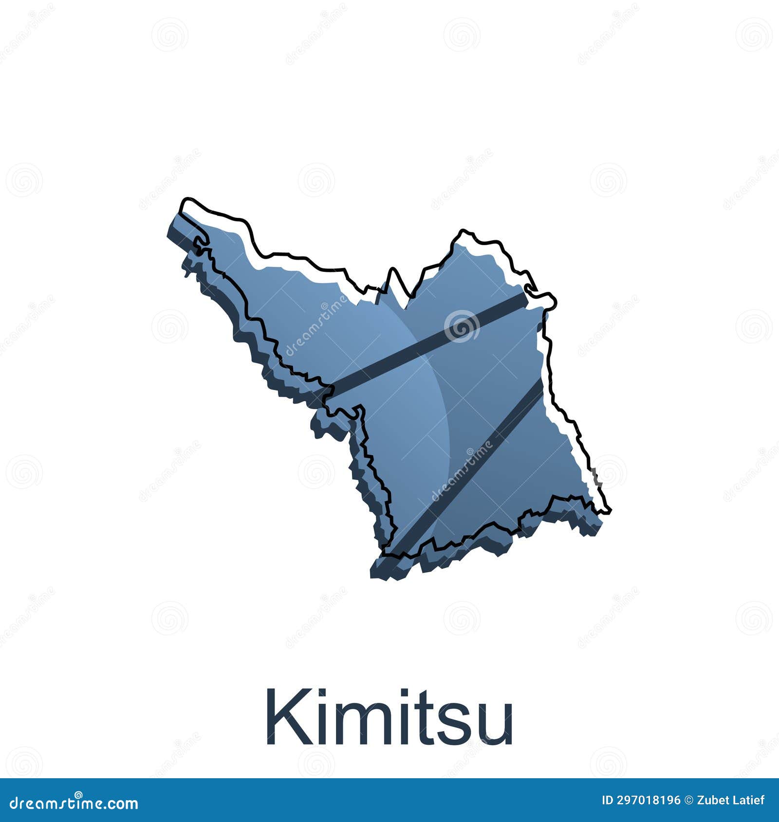 Map City Of Kimitsu Design, High Detailed Vector Map - Japan Vector ...