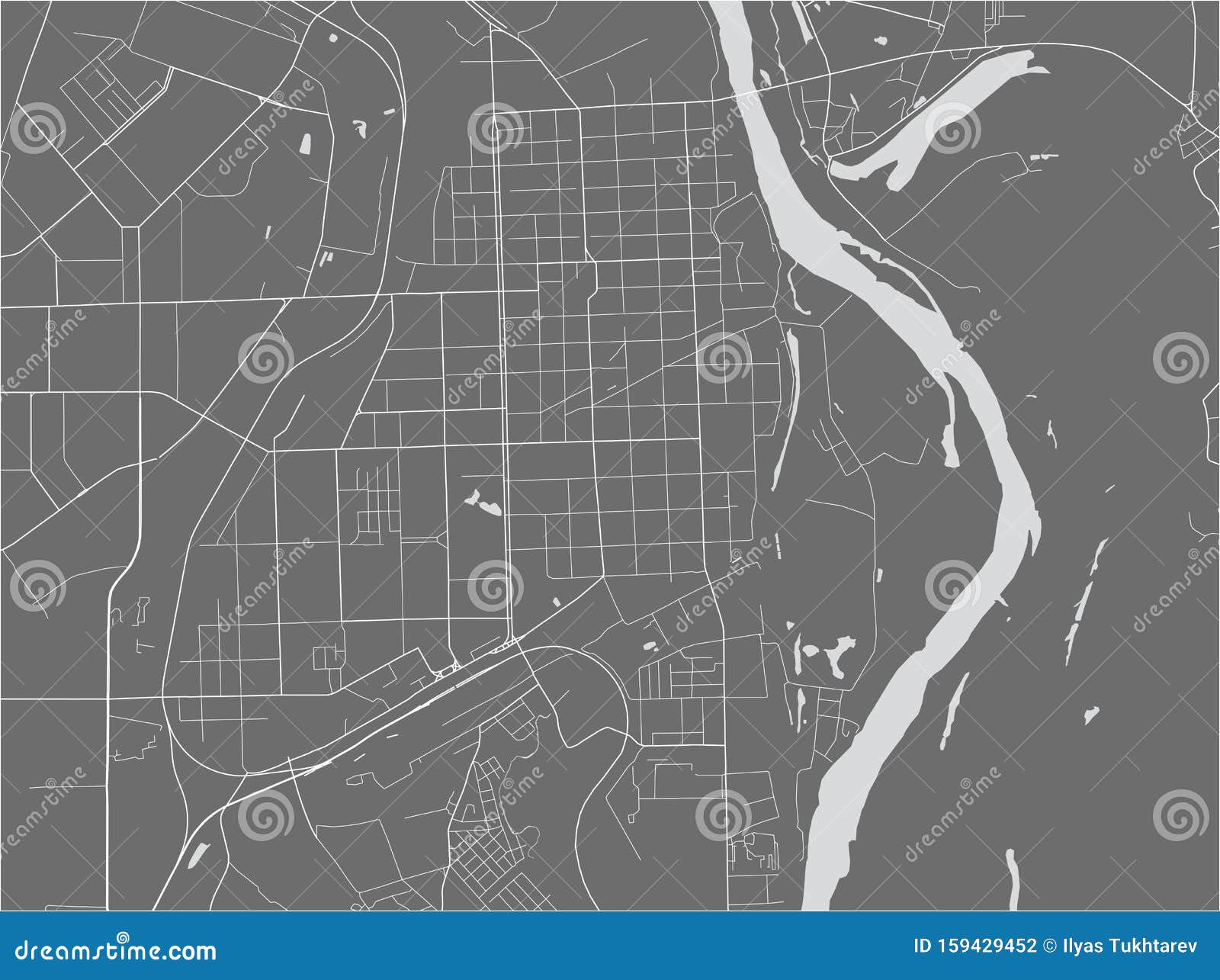 Map of the City of Kirov, Russia Stock Illustration - Illustration of ...