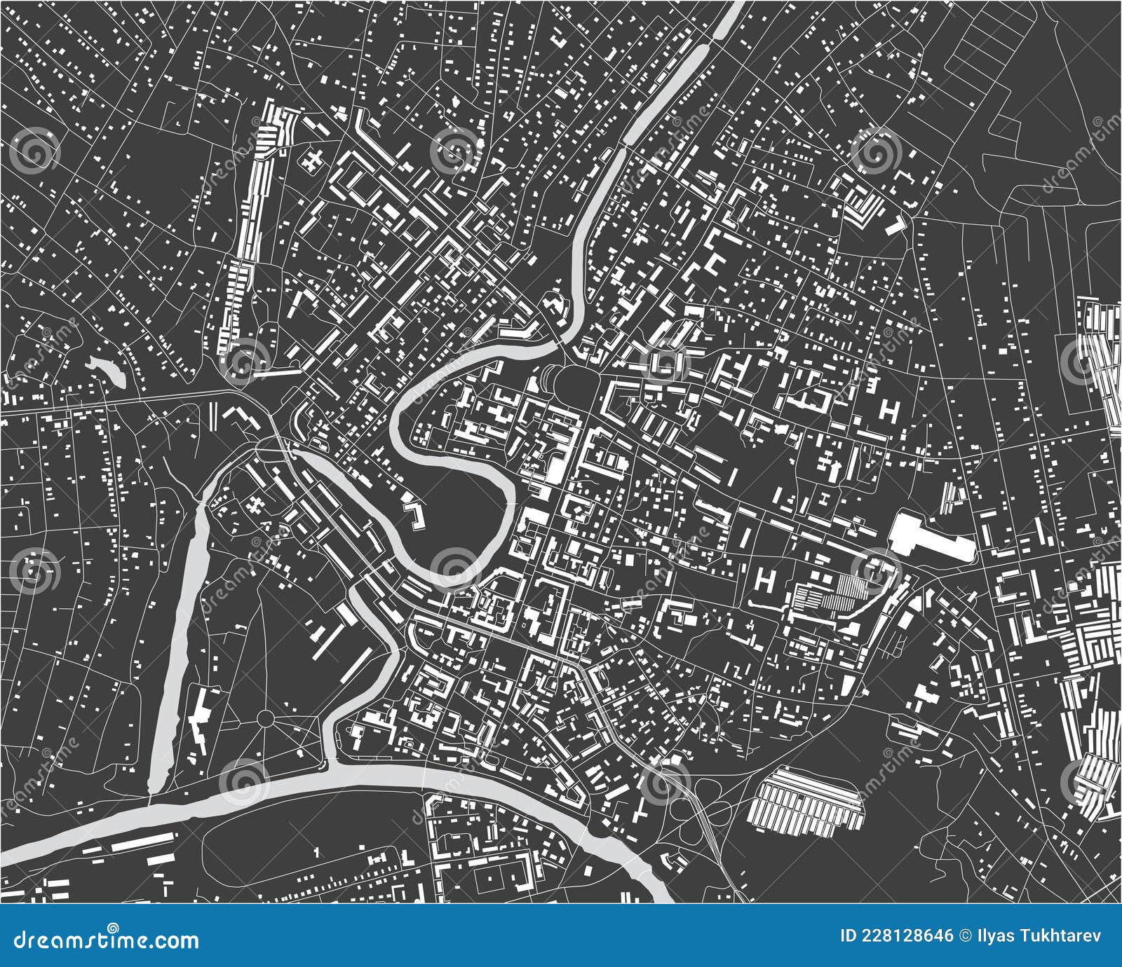 Map of the City of Kryvyi Rih, Ukraine Stock Photo - Image of graphic ...