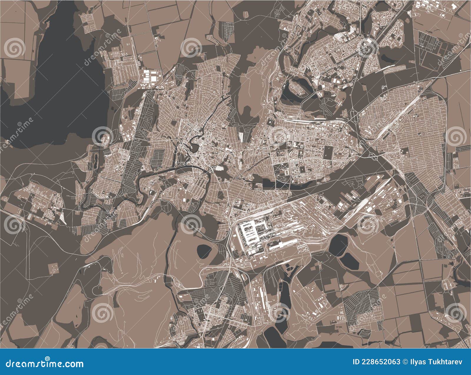 Map of the City of Kryvyi Rih, Ukraine Stock Image - Image of ...