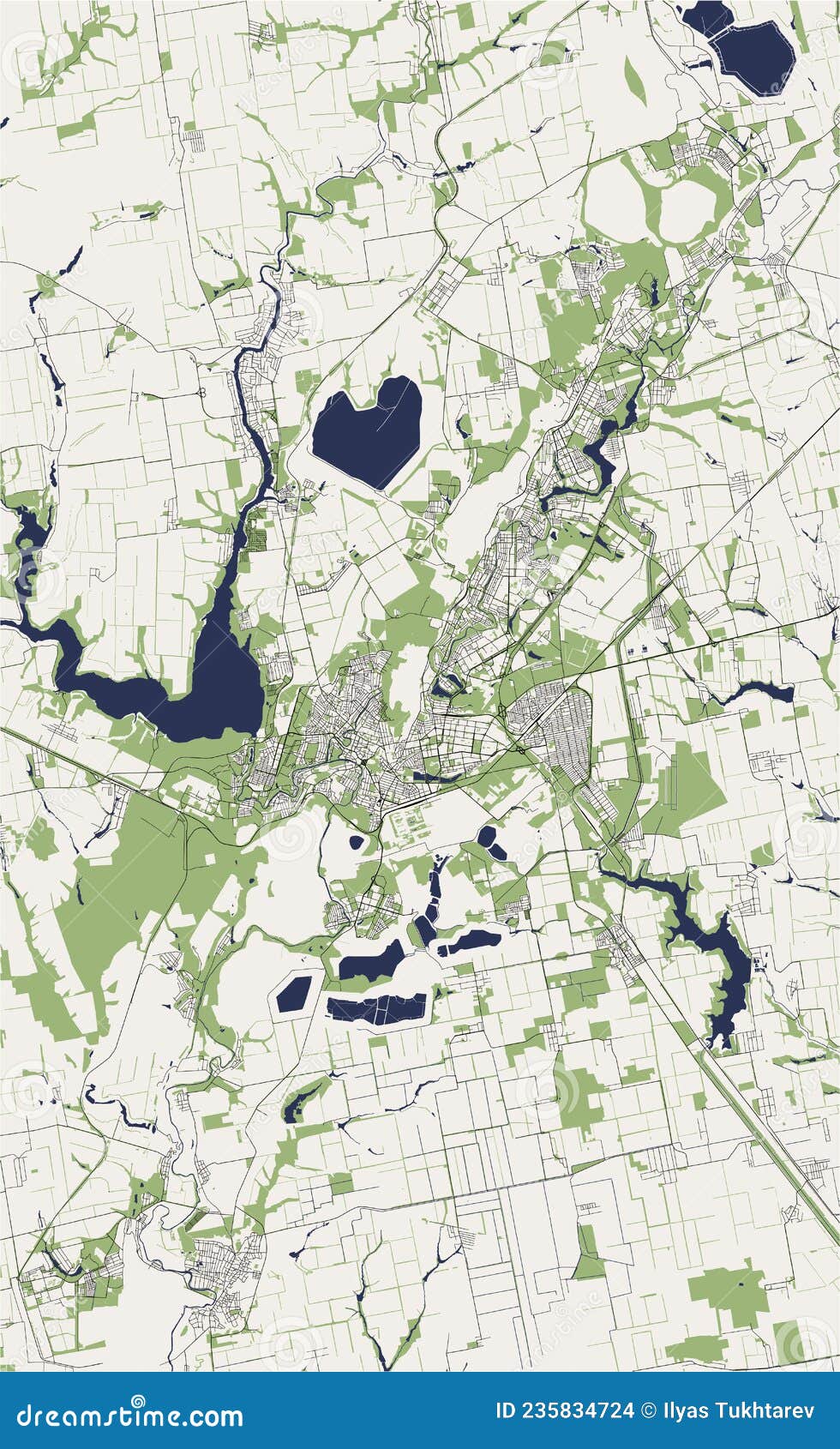 Map of the City of Kryvyi Rih, Ukraine Editorial Stock Image - Image of ...