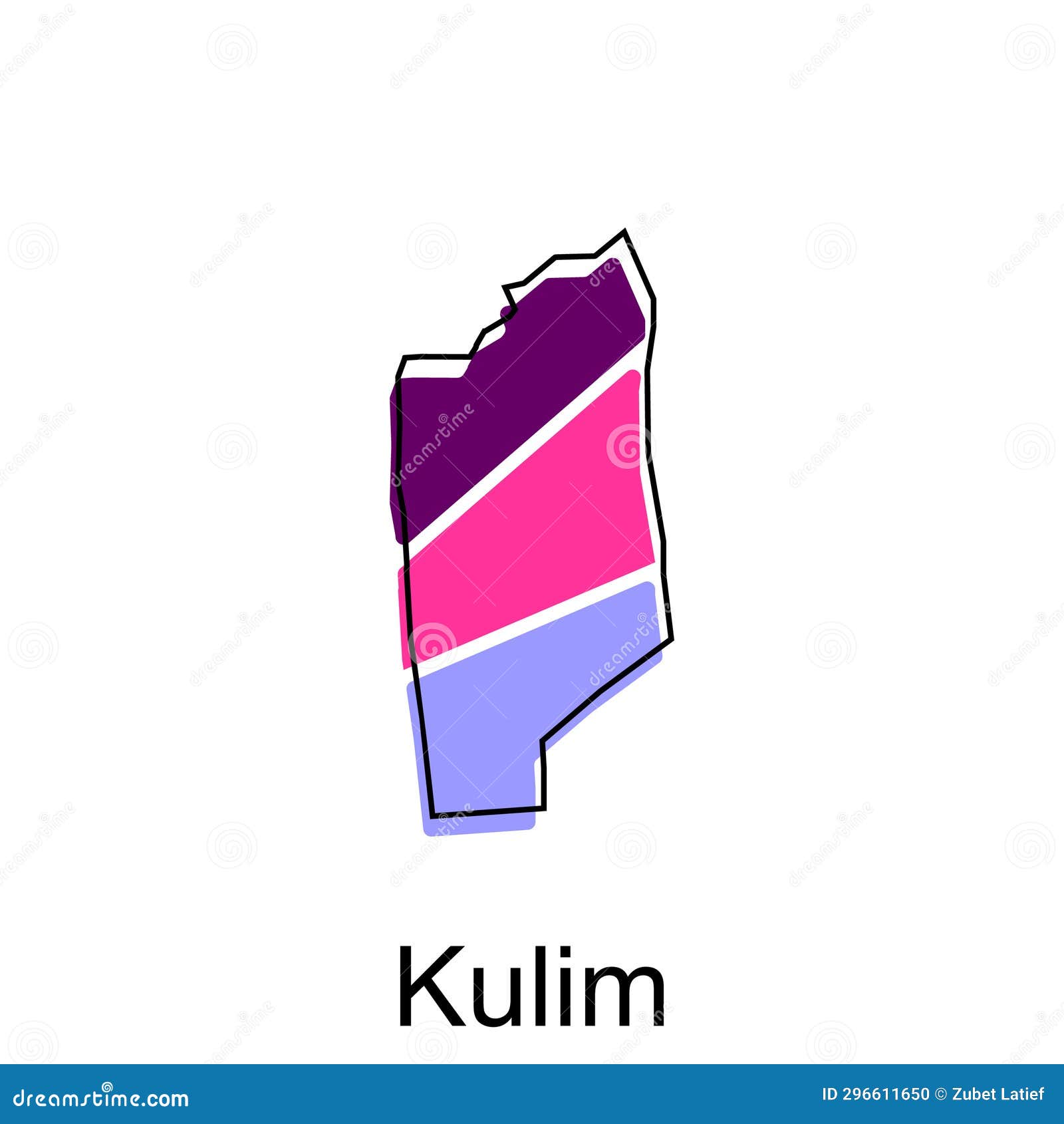 Map City of Kulim Vector Design, Malaysia Map with Borders, Cities ...