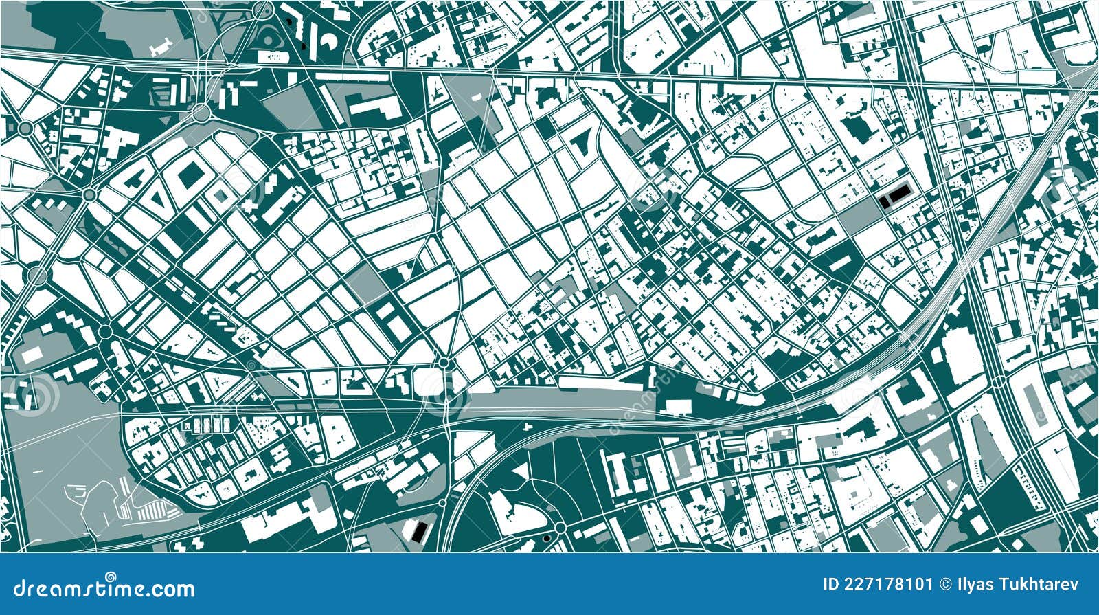 Map of the City of L Hospitalet De Llobregat, Spain Stock Vector ...
