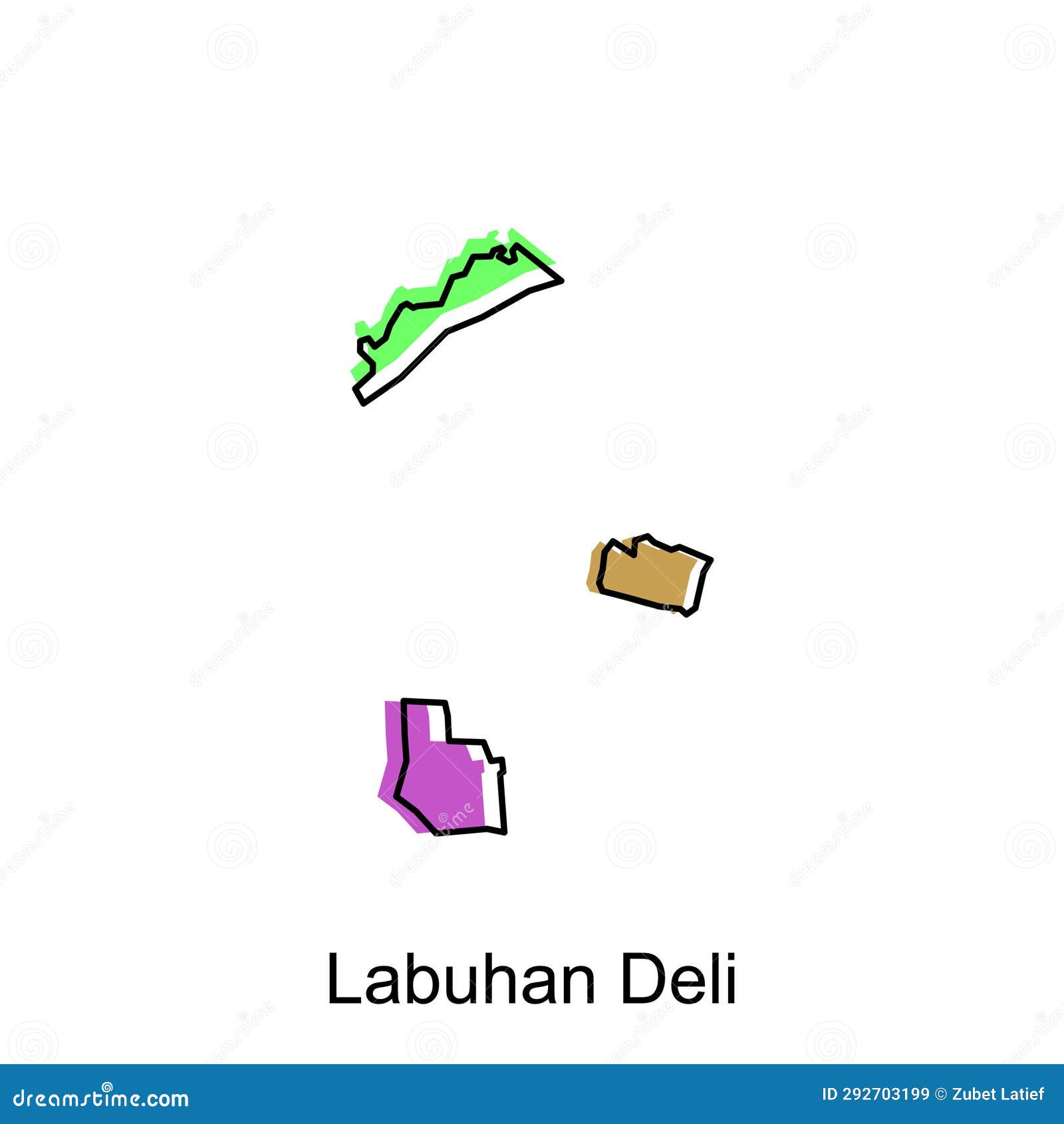 Map City Of Deli Serdang Logo Vector Design. Abstract, Designs Concept ...