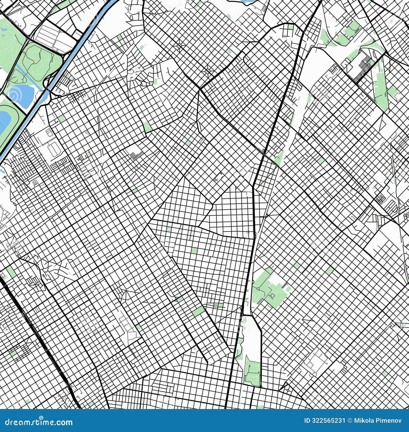 Map of the city of Lanus. stock illustration. Illustration of circle ...