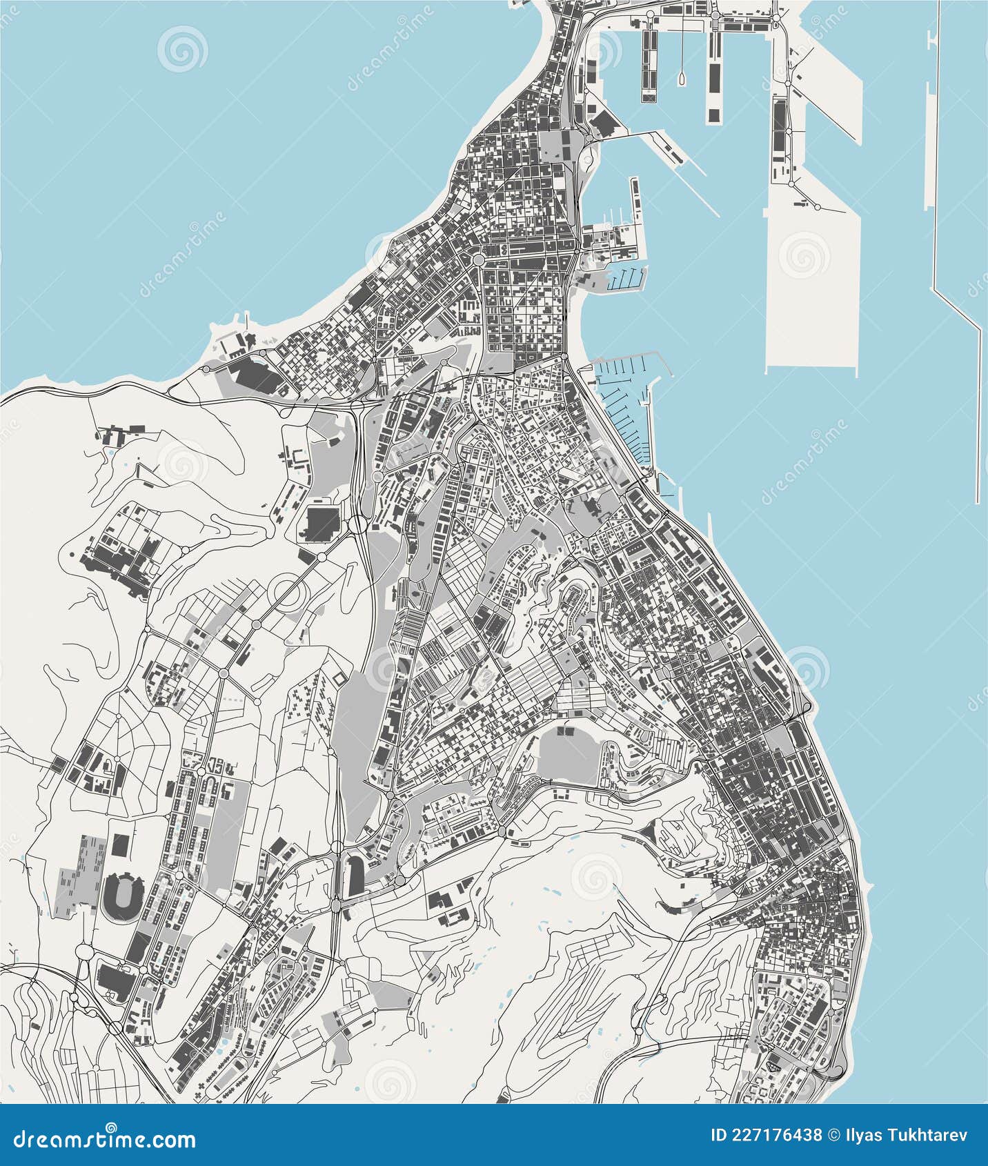 Map of the City of Las Palmas De Gran Canaria, Spain Stock Vector ...