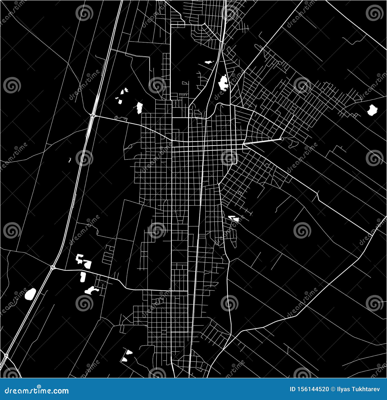 Map of the City of Las Piedras, La Paz, Uruguay Stock Vector ...