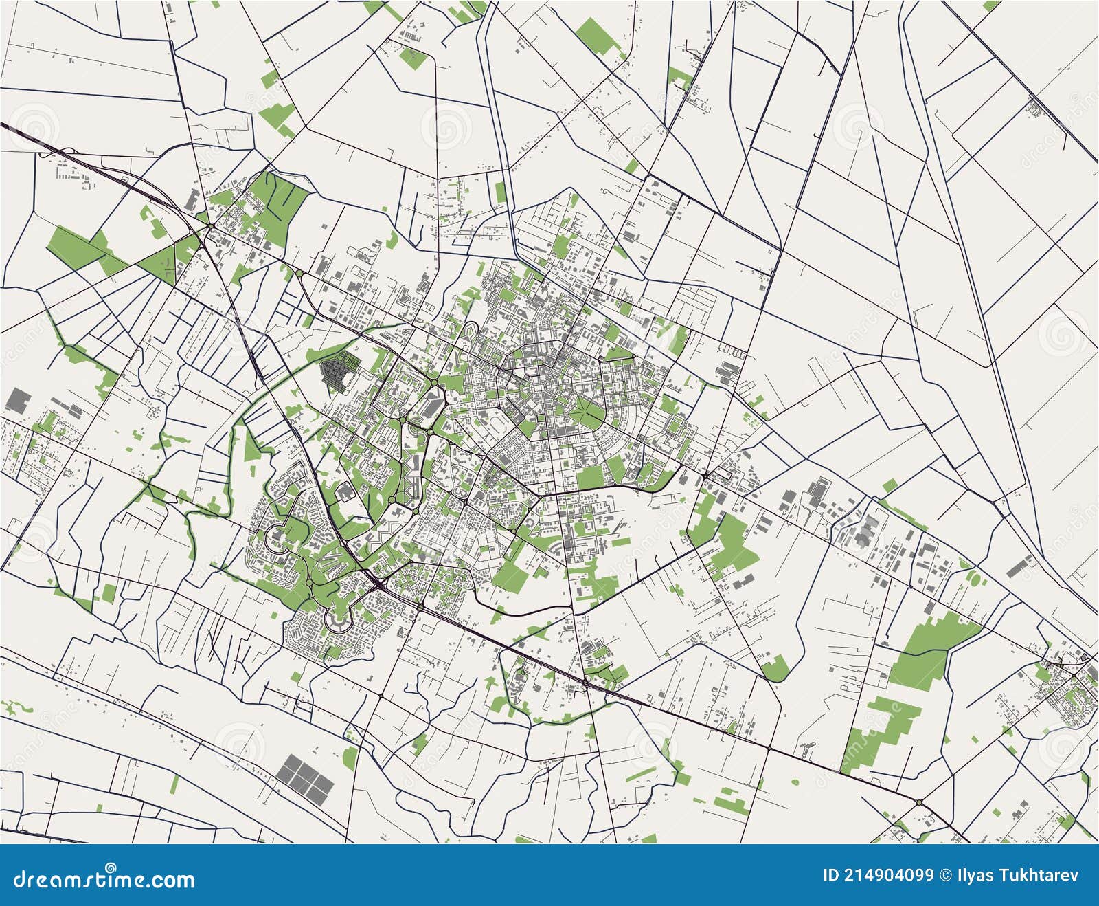 Map of the City of Latina, Lazio, Italy Stock Illustration ...