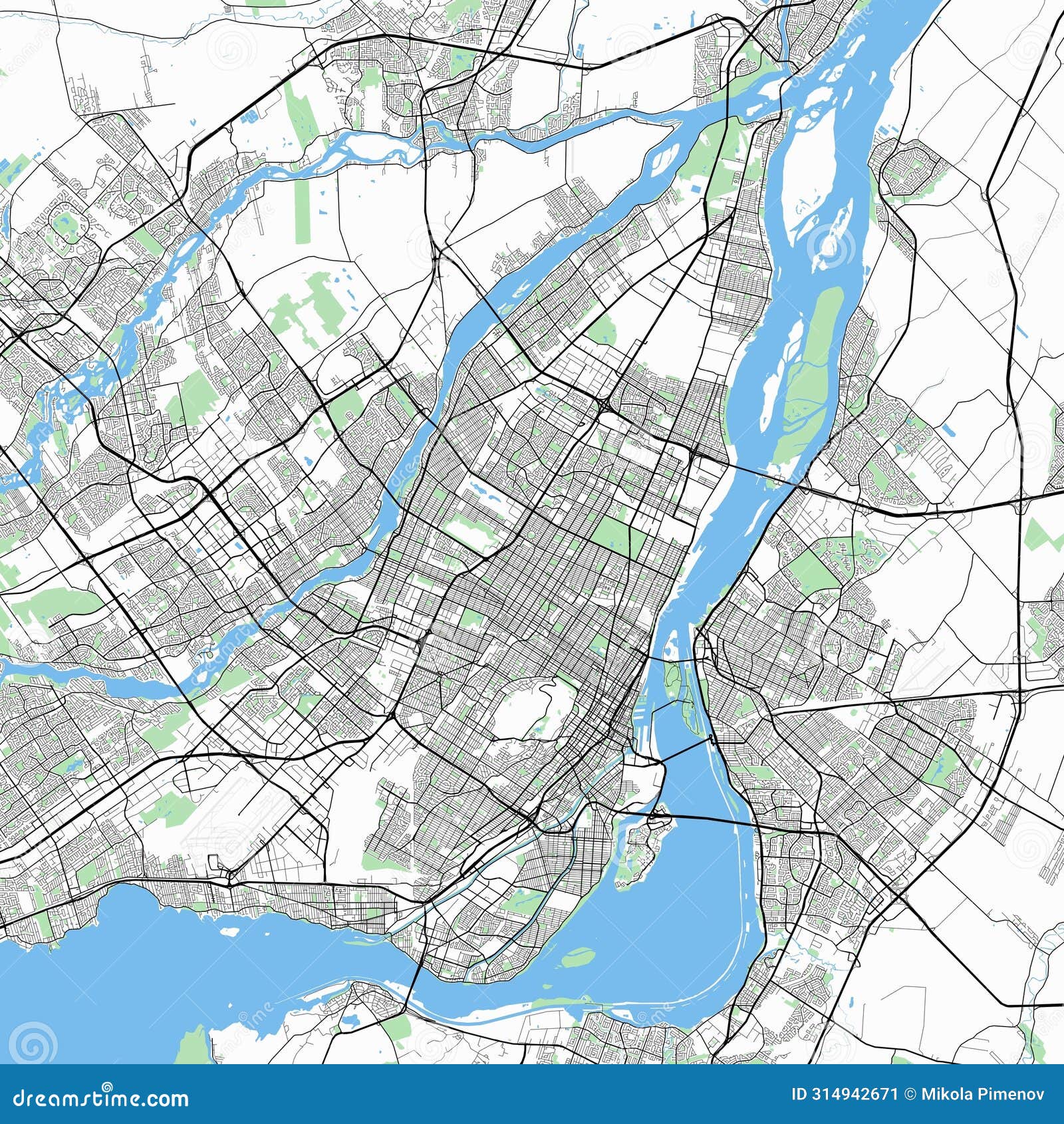 Map of the city of Laval. stock illustration. Illustration of soil ...