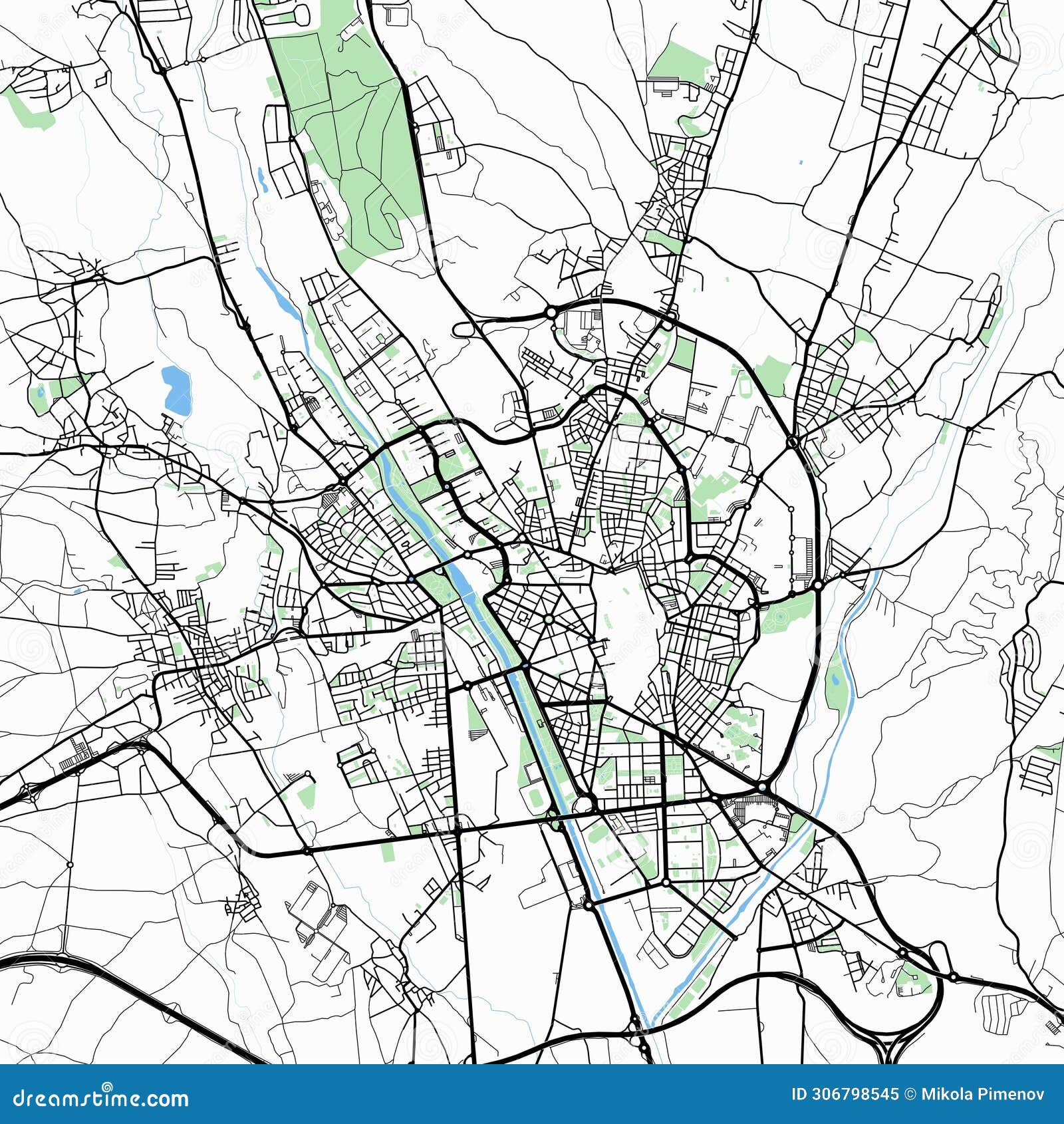 Map of the city of Leon. stock illustration. Illustration of leaf ...