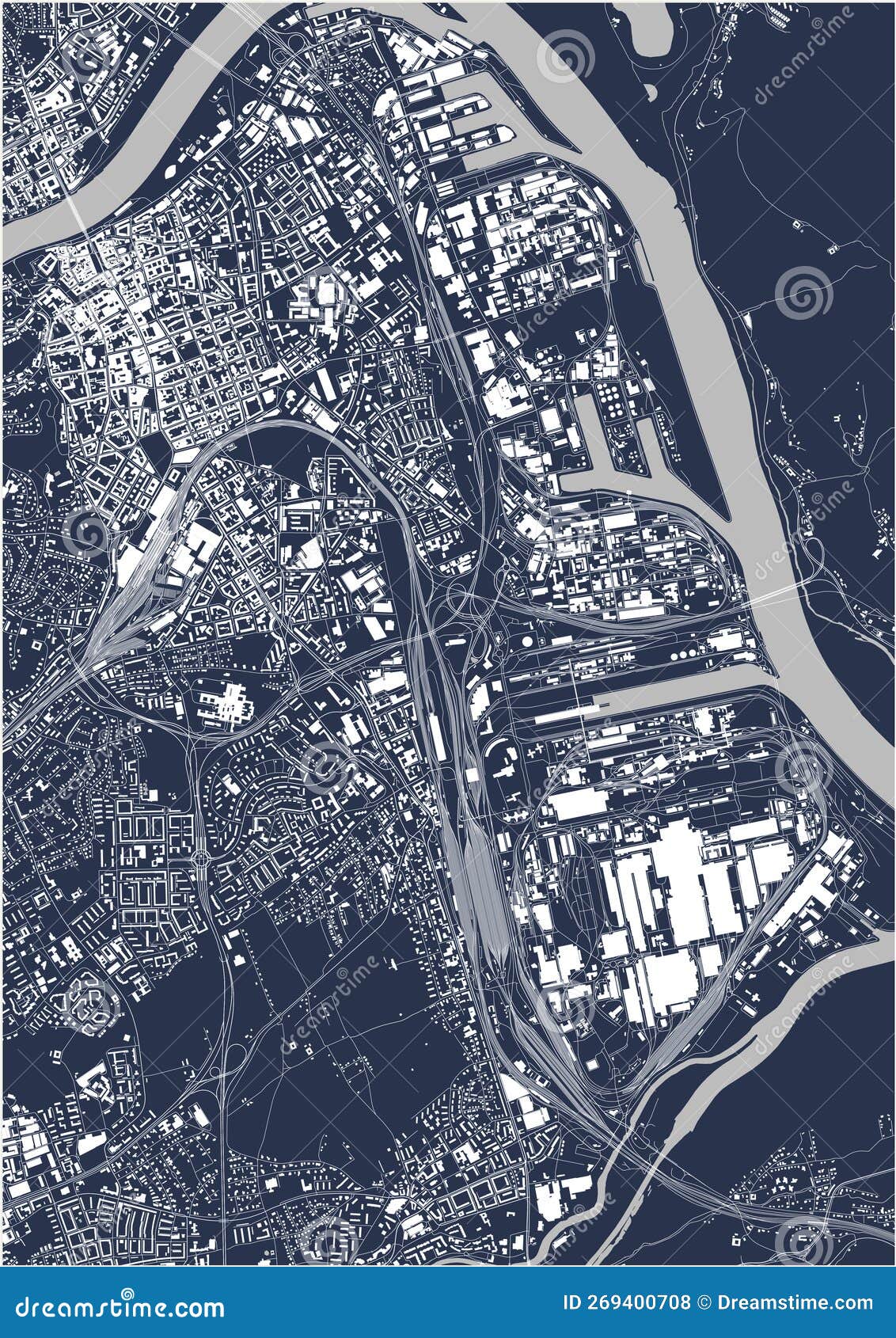 Map Of The City Of Linz, Austria Vector Illustration | CartoonDealer ...