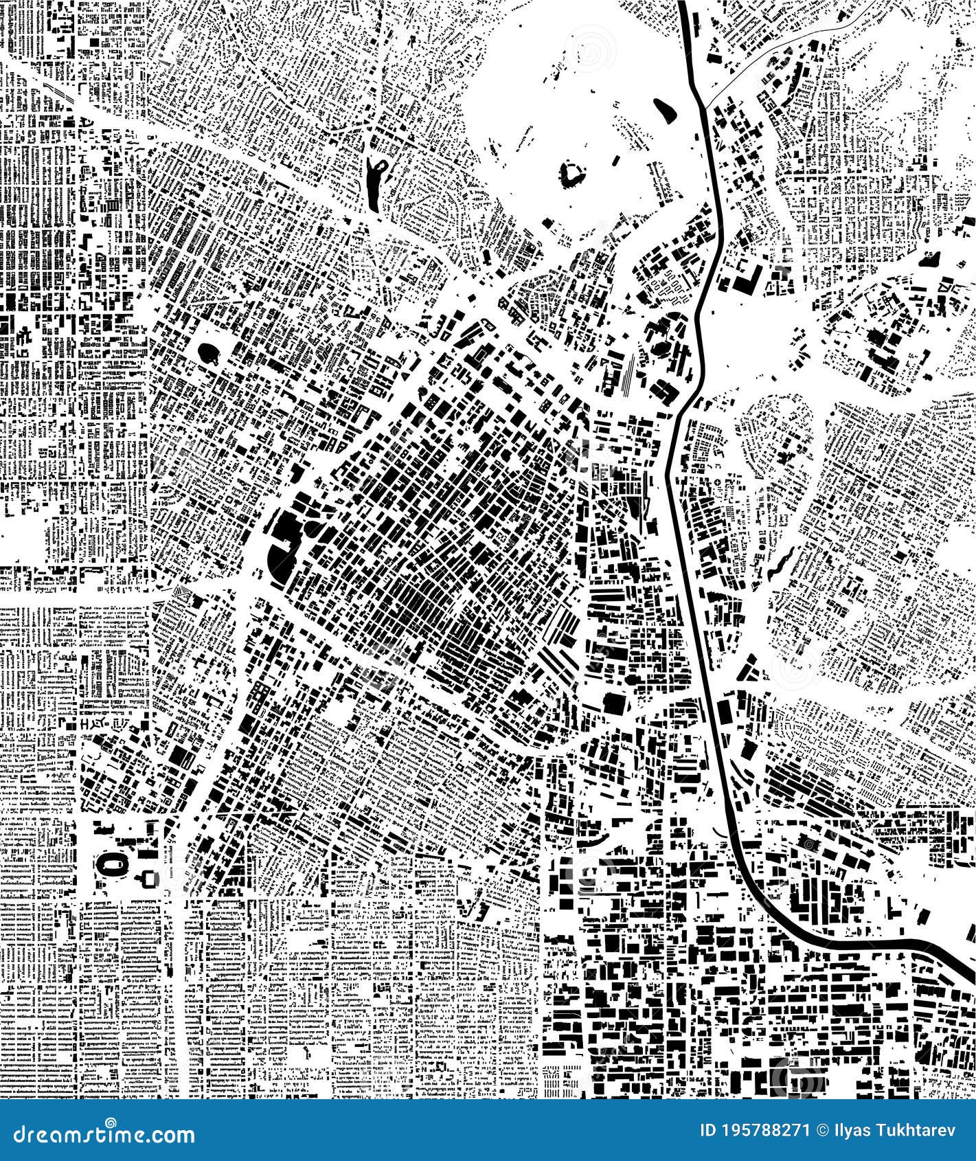 Map of the City of Los Angeles, USA Stock Vector - Illustration of ...