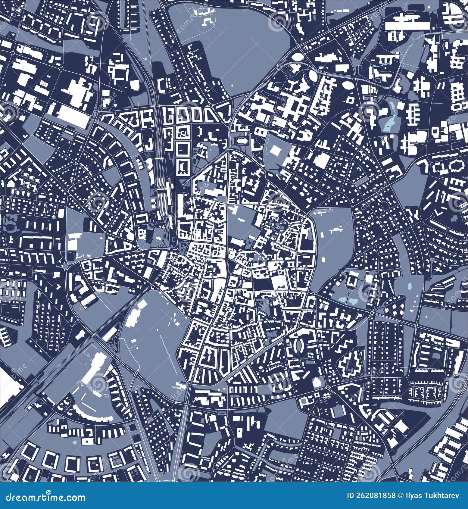 Map of the City of Lund, Sweden Stock Vector - Illustration of white ...