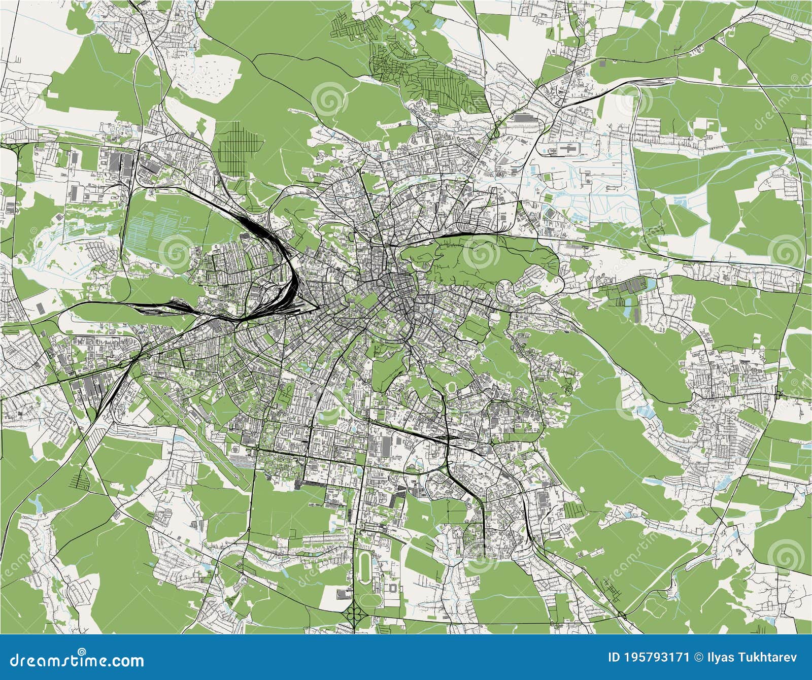 Map of the City of Lviv, Lviv Oblast, Ukraine Stock Vector ...