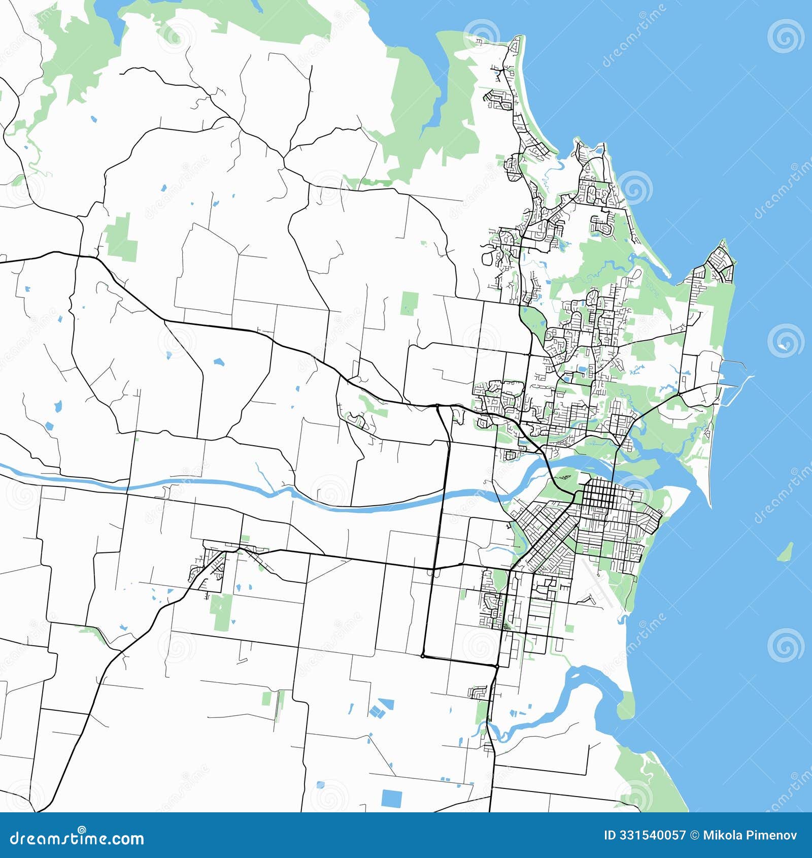 Mackay City Map Modern Geometric Logo Vector Illustration ...
