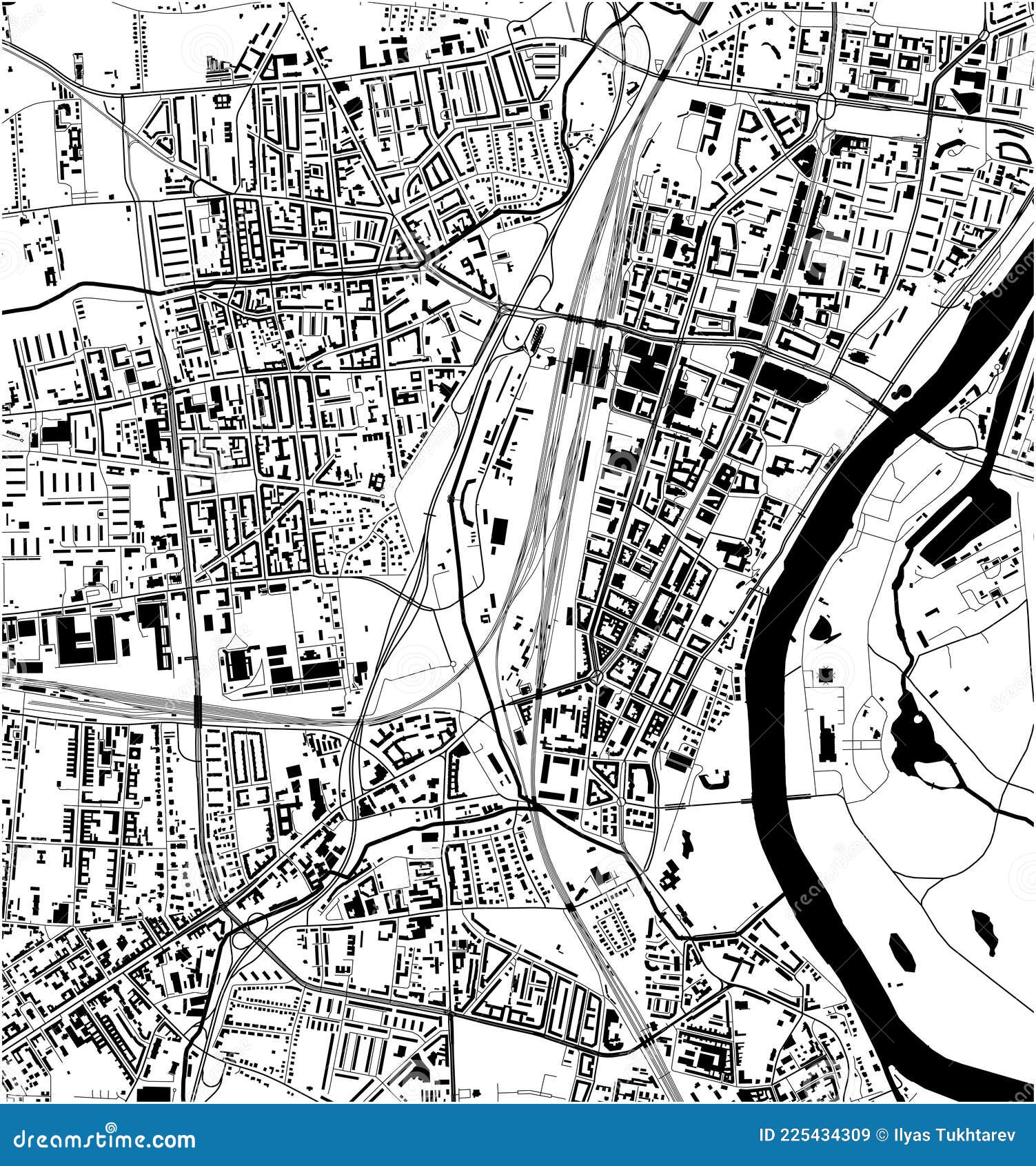 Map of the City of Magdeburg, Germany Stock Vector - Illustration of ...
