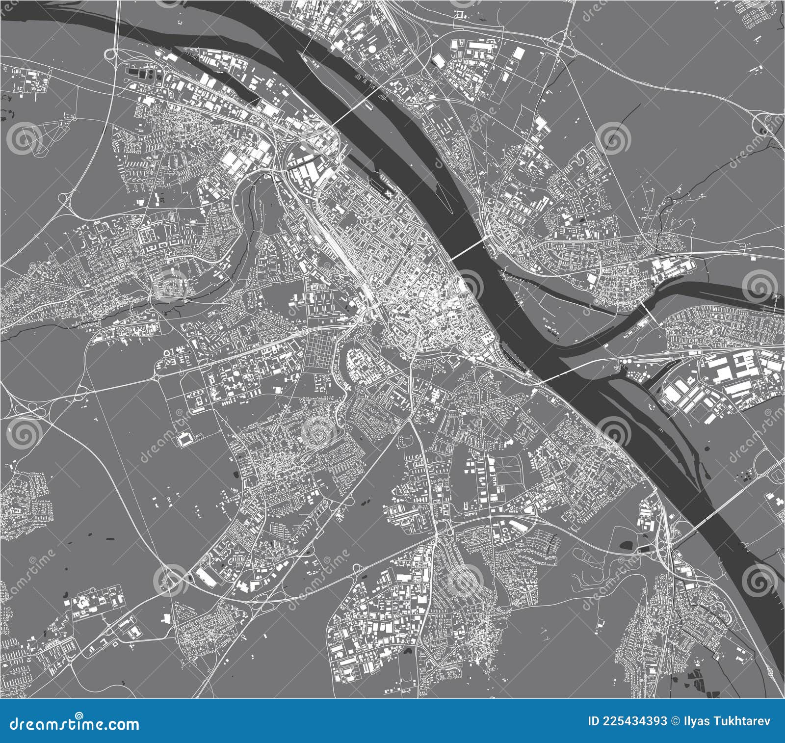 Map of the City of Mainz, Germany Stock Vector - Illustration of ...