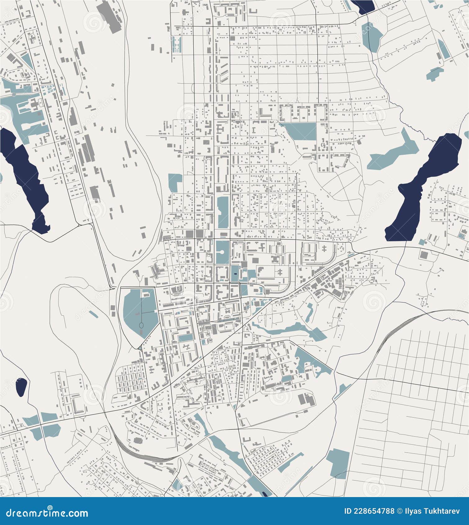 Map of the City of Makiivka, Ukraine Stock Vector - Illustration of ...