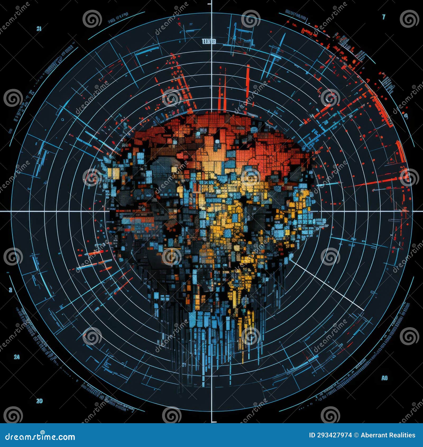 A Map of a City with Many Different Types of Buildings Stock ...
